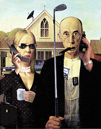 American Gothic Parody Art Project - Third Grade
