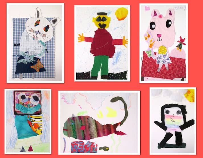 1st Grade Fabric and Felt Collages – Art is Basic | An Elementary Art Blog