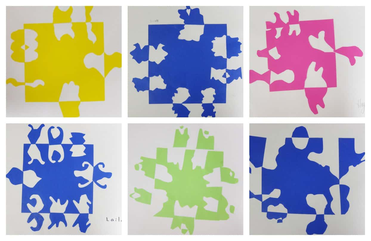 Notan Cut Paper Designs Third Grade Art Is Basic An Elementary Art