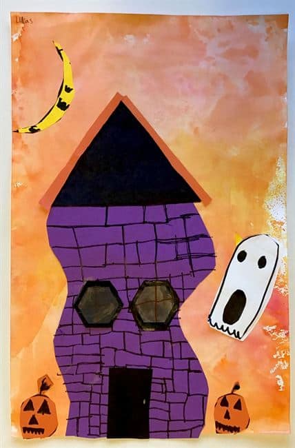 Spooky Haunted House Art Project for Kids – Art is Basic | An ...
