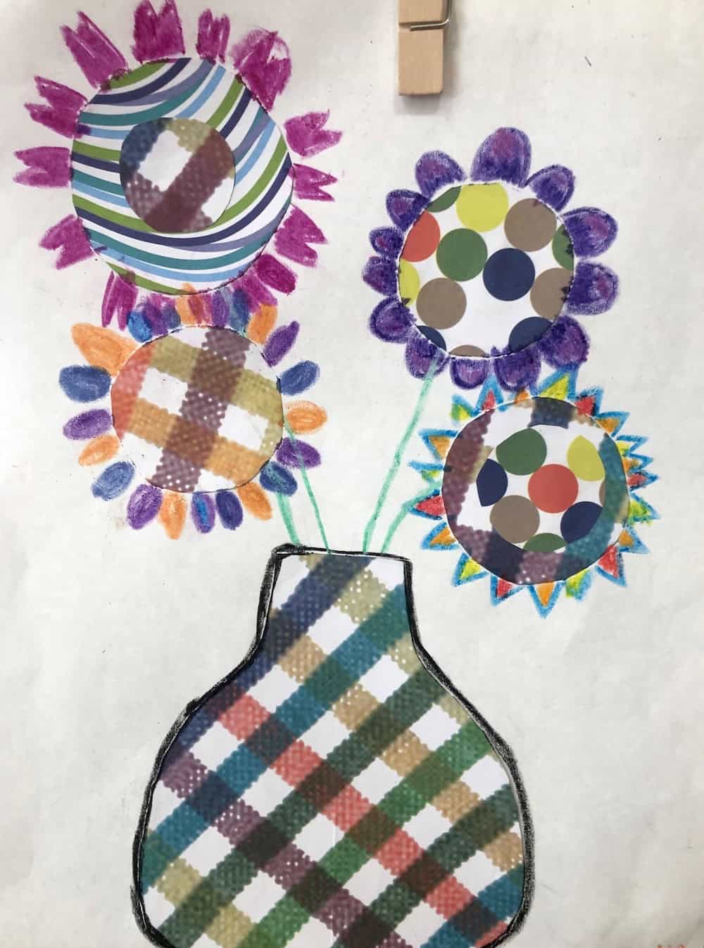 Spring Vase of Flowers Art Project