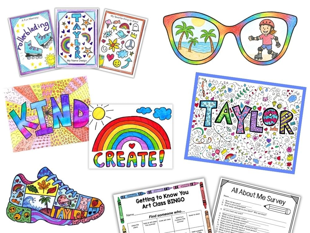 First Day of Art Class Activities: Getting to Know You Art Projects (K–5)